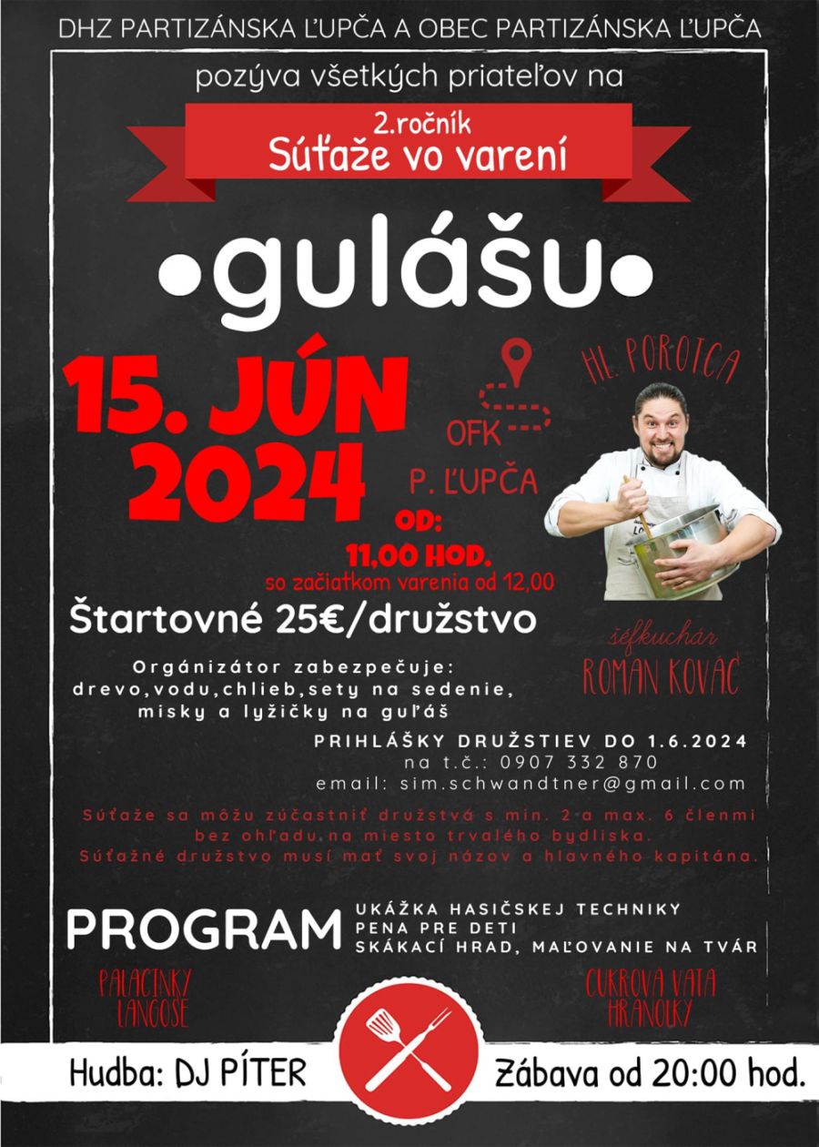 II. SÚŤAŽ VO VARENÍ GULÁŠU (Partizánska Ľupča) | Ružomberok