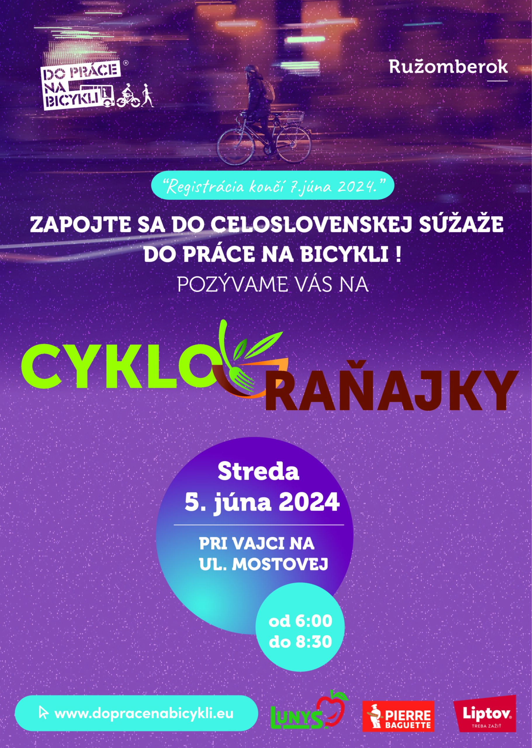 Cykloraňajky pre účastníkov kampane Do práce na bicykli | Ružomberok