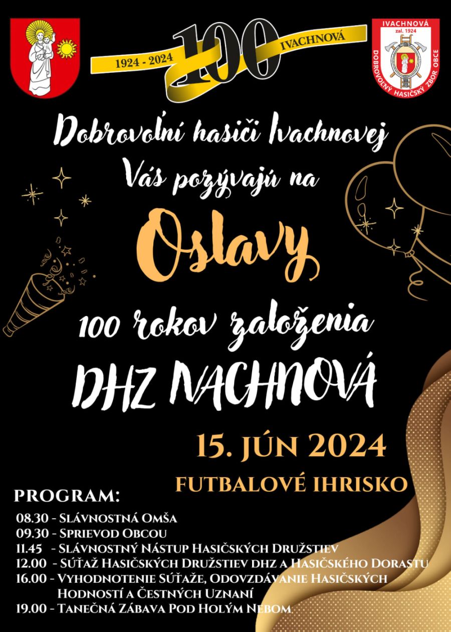 OSLAVY 100 ROKOV ZALOŽENIA DHZ IVACHNOVÁ | Ružomberok