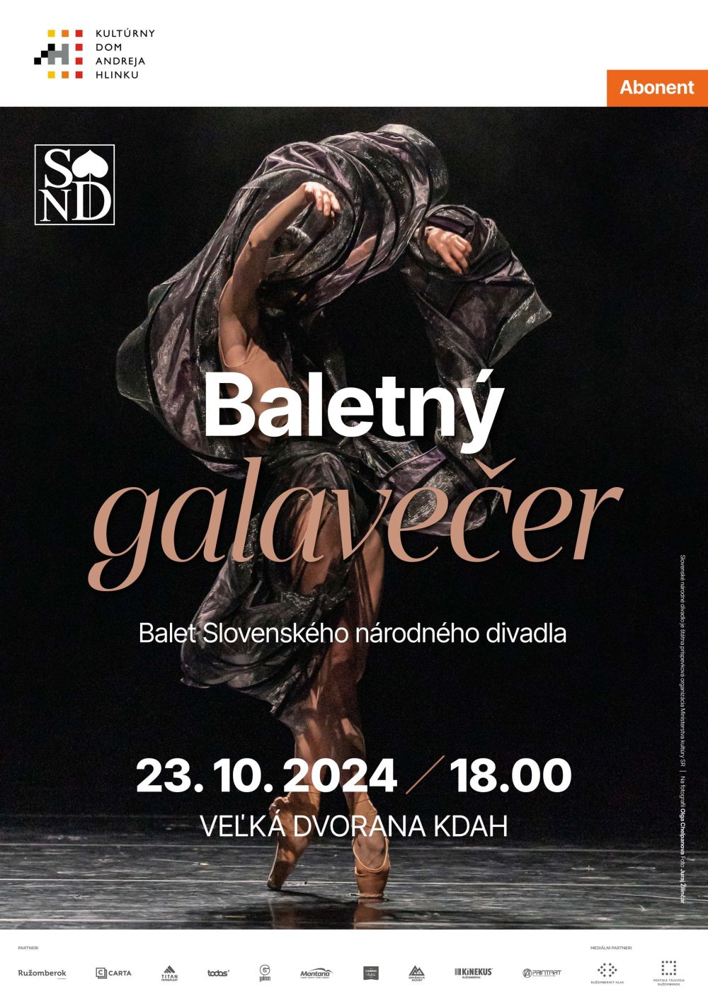 ABONENT 2024/2025: BALETNÝ GALAVEČER (Kultúrny dom A. Hlinku) | Ružomberok