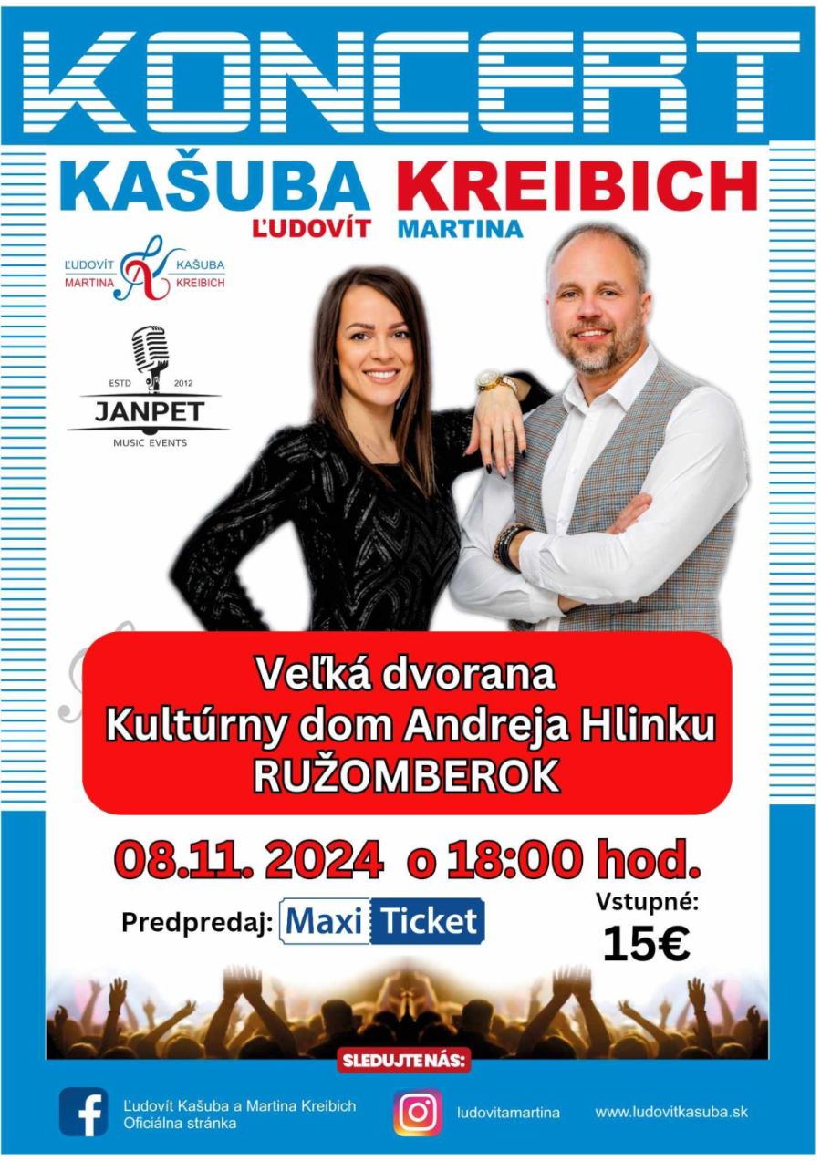 ĽudovÍt KaŠuba A Martina Kreibich Kultúrny Dom A Hlinku Ružomberok