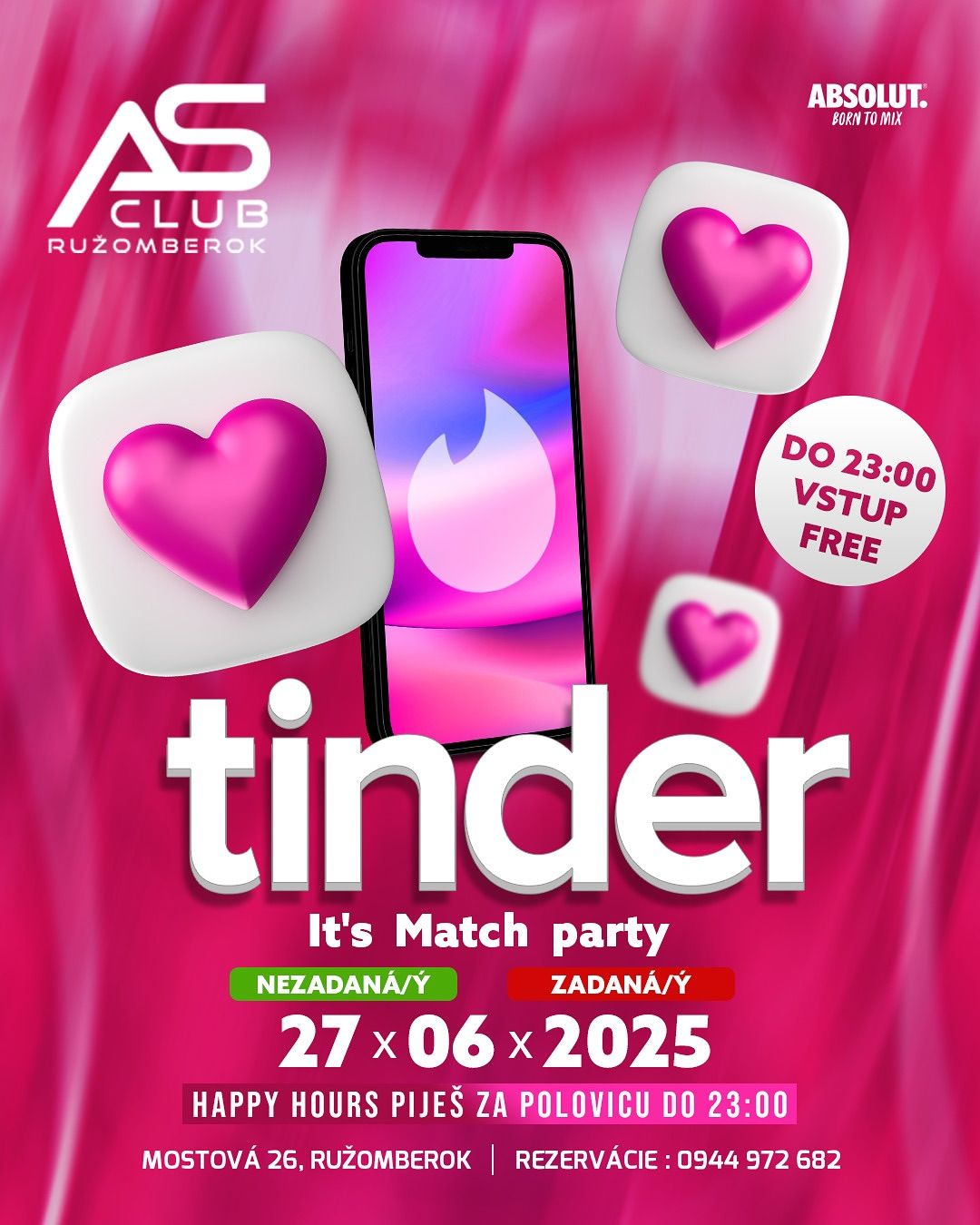 TINDER PARTY (Dance Bar AS Club) | Ružomberok
