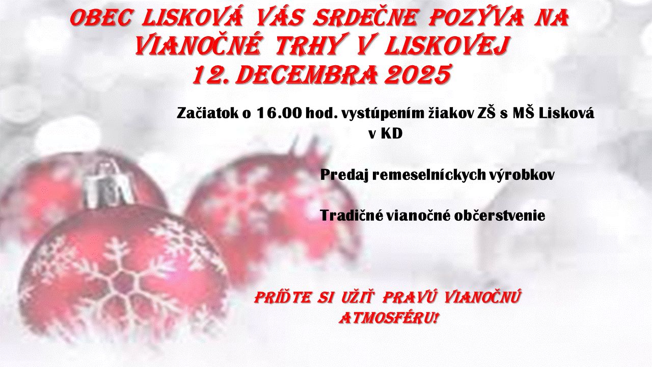 VIANOČNÉ TRHY (Lisková) | Ružomberok